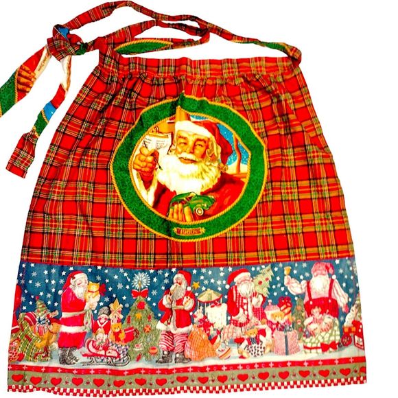 Unbranded | Kitchen | Vintage Handmade Santa Clause Half Apron ...
